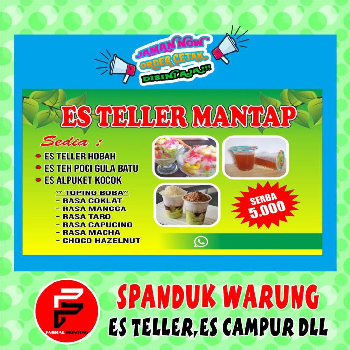 Spanduk Es Teler / banner Es Teller / Spanduk Minuman / Spanduk Custom ...