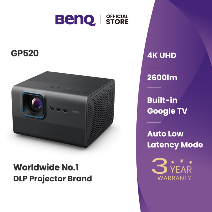 BenQ GP520 4K HDR Home Entertainment Projector | 2600lm | Google TV ...