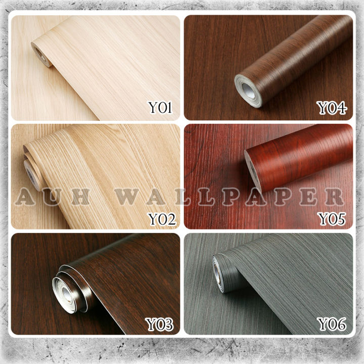 PVC WALLPAPER WOOD PATERN STYLE Y WATERPROOF SELF ADHESIVE 3 METER*60 ...