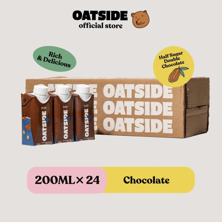 OATSIDE Mini Cap Oat Milk Chocolate 200ml (24 pcs)(Kemasan Tutup Botol ...