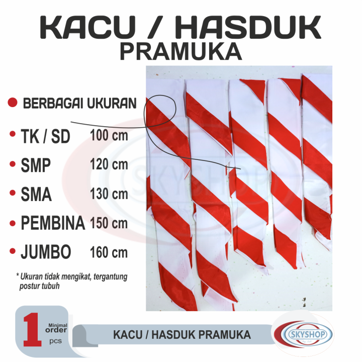 Hasduk / Kacu Pramuka berbagai ukuran, SD SMP SMA Pembina Jumbo ...
