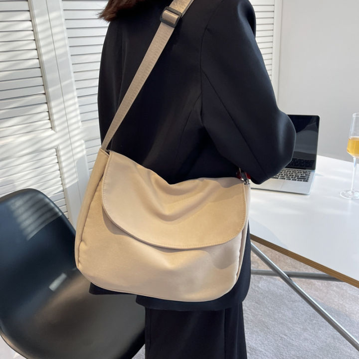 Free Gift Lazy Style Student Shoulder Bag Ins Japanese Nylon Bag Women ...