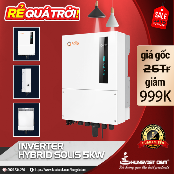 INVERTER SOLIS / INVERTER HYBRID SOLIS 1 PHA 5KW - S6-EH1P5K-L-PRO ...