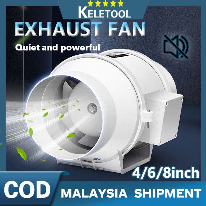 Portable exhaust fan Inline ventilation duct pipe tube extractor fan ...
