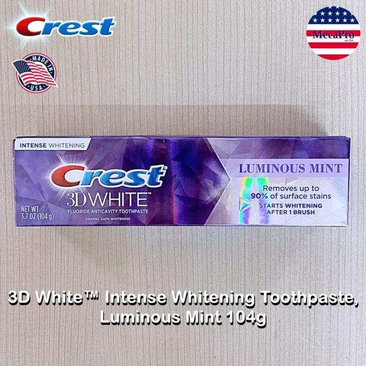 Crest® 3D White™ Intense Whitening Toothpaste, Luminous Mint 104g | Lazada