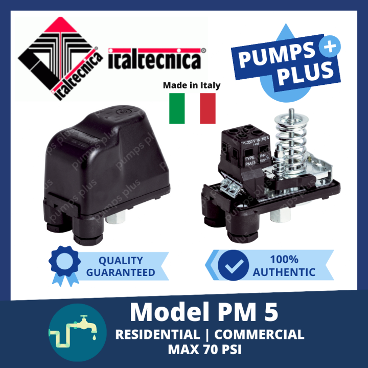 ITALTECNICA PM5 (20-40PSI) Pressure Switch for Water Pump AUTHENTIC ...
