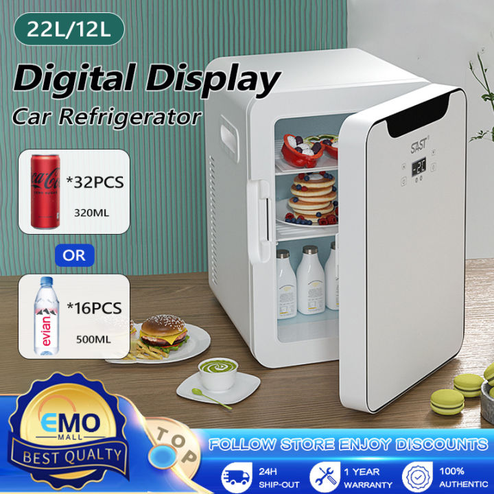 22L/12L Mini Fridge Portable Car Refrigerator Home Electronic Cooling ...