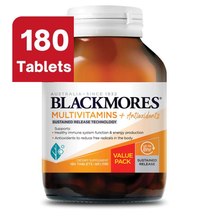 Blackmores Multivitamin + Antioxidants Sustained Release 180 Tablets Expiry May 2026 - Australia ...