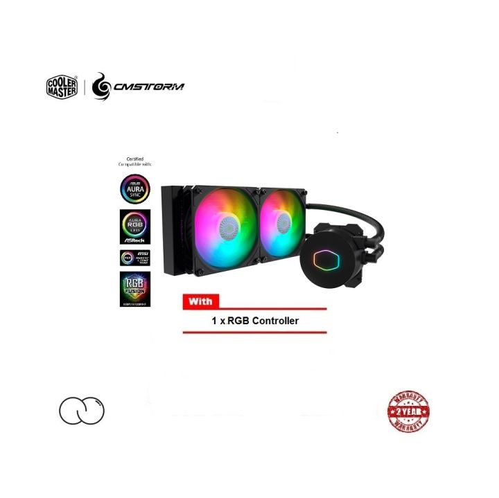 Cooler Master MasterLiquid ML240L V2 AIO ARGB Dual Chamber Pump CPU ...