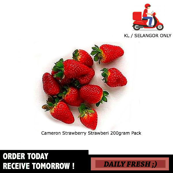 Fresh Cameron Strawberry Strawberi 200gram Pack Fresh Fruits | Lazada