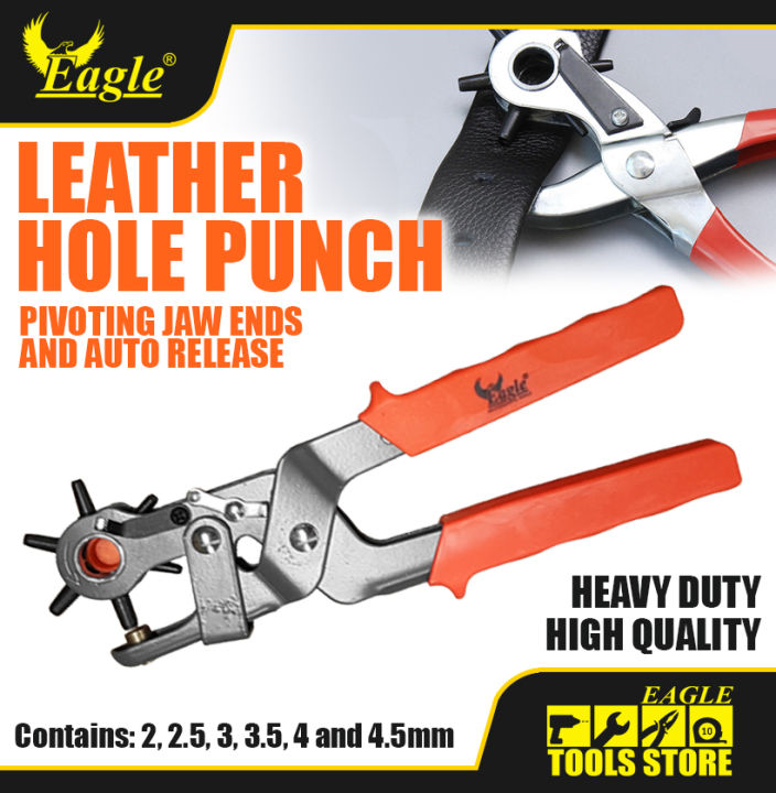 Heavy Duty Leather Hole Puncher 6 Sizes Eagle Professional Tools ...