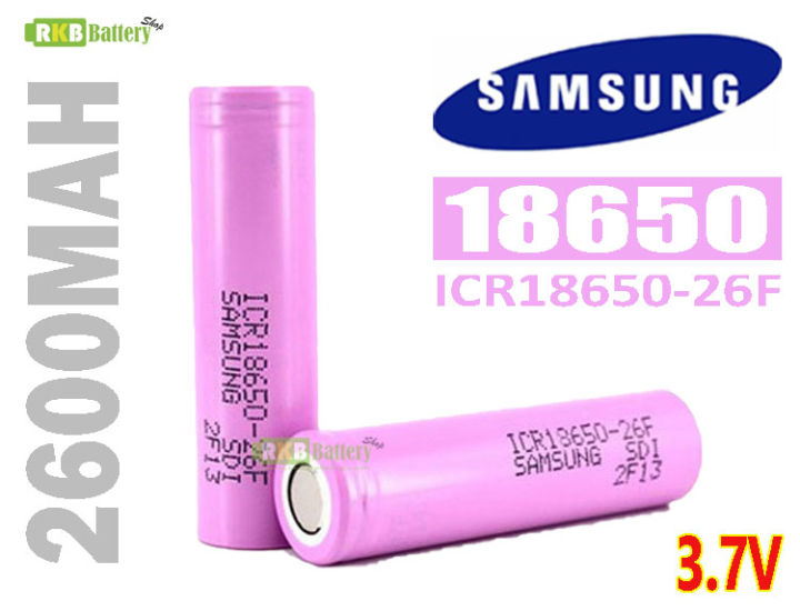 [พร้อมส่ง] Samsung ICR18650-26F 18650 2600mAh 3.7v Rechargeable Li-ion ...