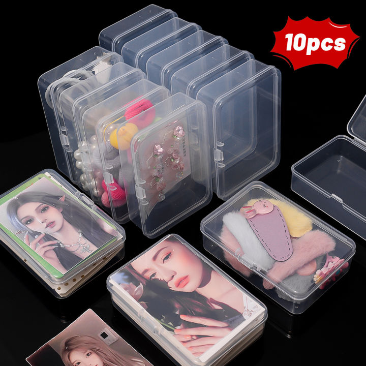 Transparent Photocards Storage Box Small Card Collection Organizer ...