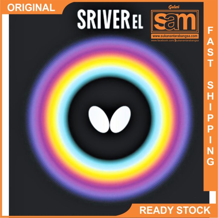 Butterfly Table Tennis Rubber Sriver El Red / Black Ready Stock 100% ...