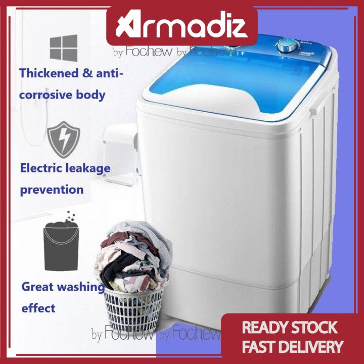 AMZ 7.6kg Semi-Auto Portable Mini Washing Machine with Microchip ...