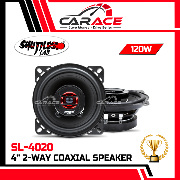 SHUTTLE LAB SL-4020 4" 2-Way Coaxial Speaker 4inch Car Speaker ...
