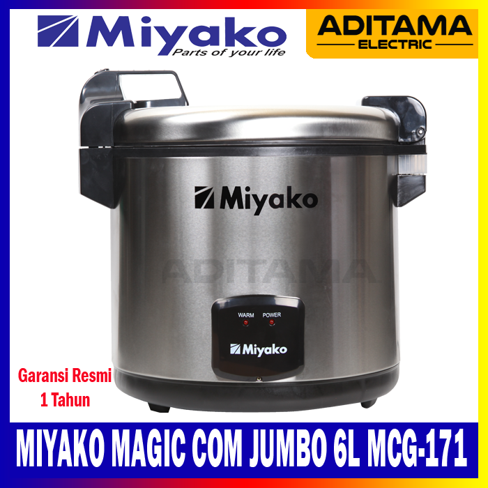 MIYAKO MAGIC COM RICE COOKER JUMBO 6 LITER MCG-171 MCG171 | Lazada ...