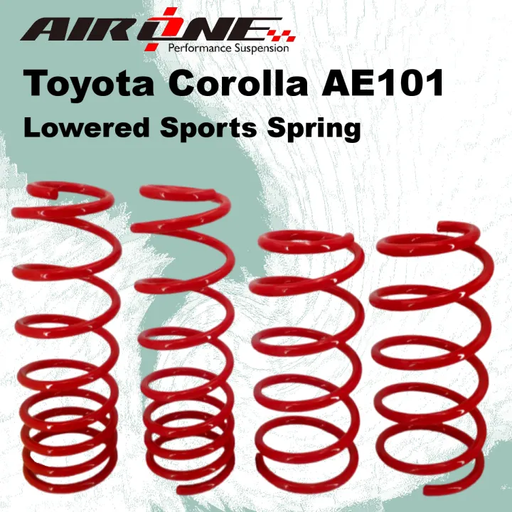 AIRONE Toyota Corolla SEG AE101 AE111 Lowered Height Sport Spring (Red ...