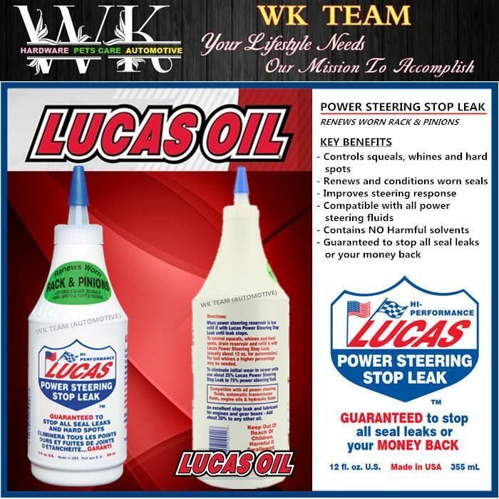 Lucas Power Steering Stop Leak (2 BOTTLE) - 355ML/BTL | Lazada
