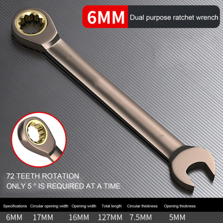 Ratchet Wrench Two-Way Fast Plum Industrial-Grade Small Opening Dual-Purpose Wrench Hardware ...