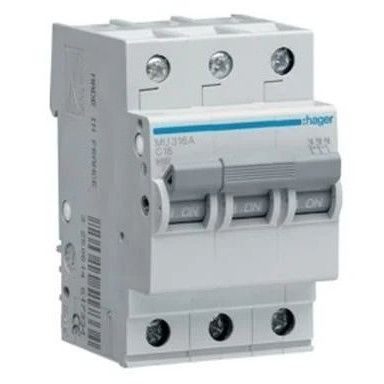 hager MU Series 3 POLE 6A /10A / 16A / 20A / 32A / 40A /50A / 63A MCB 6KA | Lazada