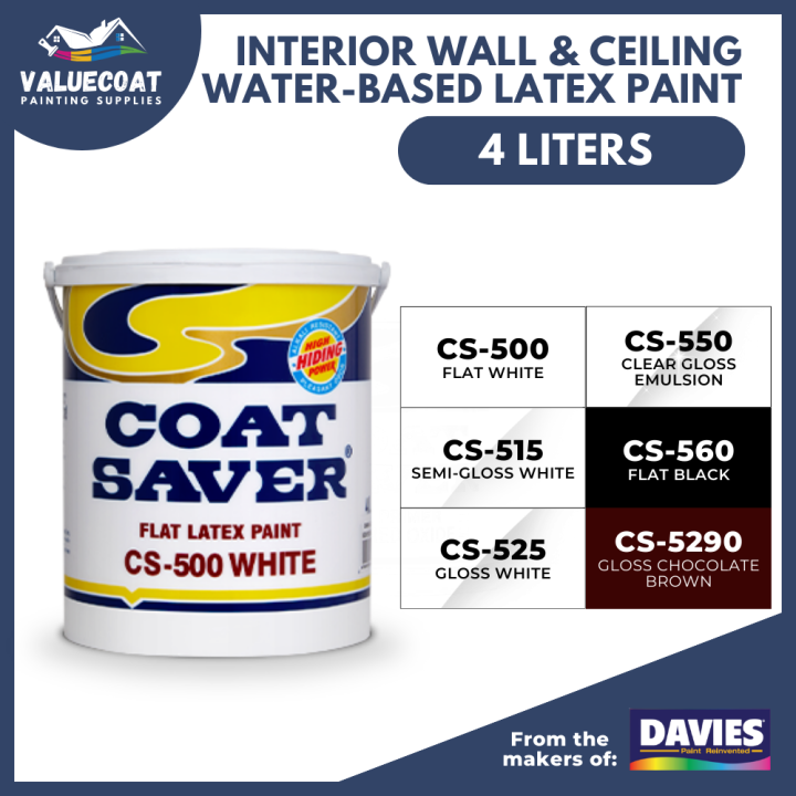 Coat Saver Water-Based Latex Paints 4L | Lazada PH