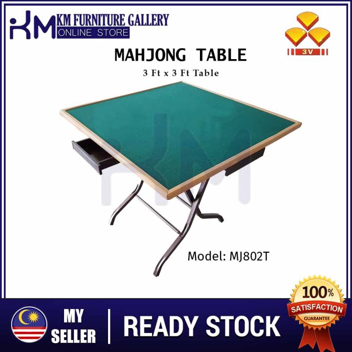 KM Furniture Gallery 3V Square Foldable Mahjung Table - 3' X 3' Feet ...