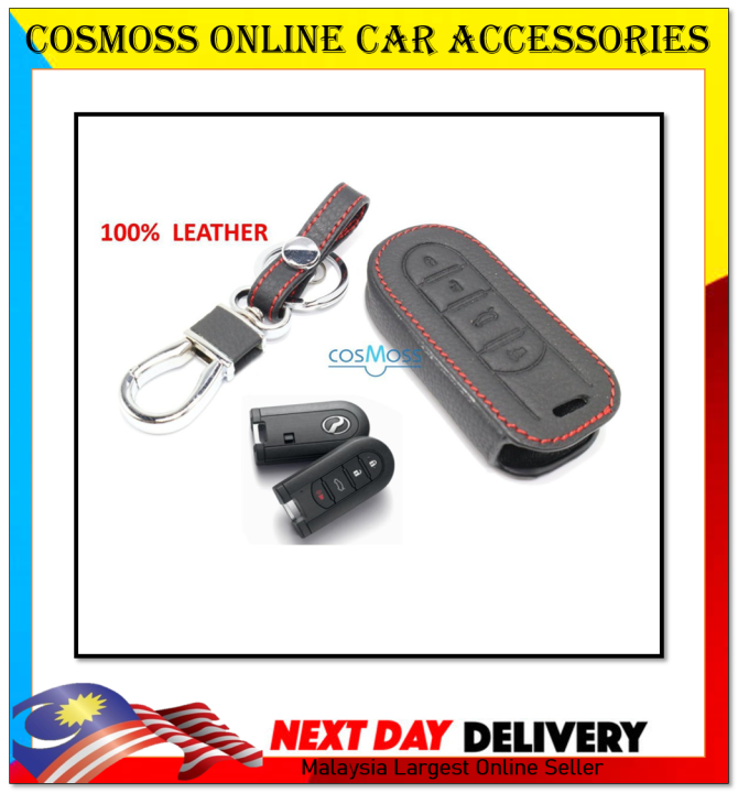 PERODUA ARUZ AXIA BEZZA MYVI 2018-2021 Keyless Remote Leather Car Key ...