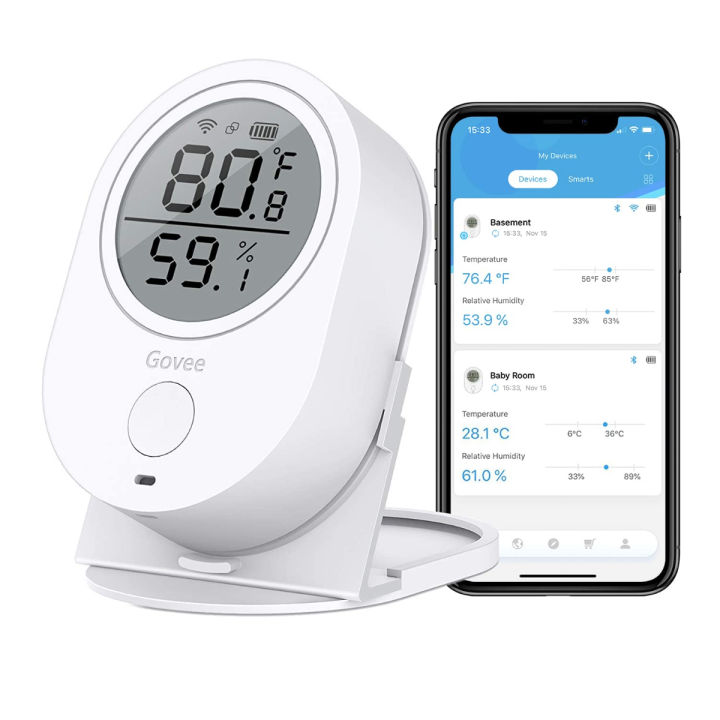 Govee WiFi Temperature Humidity Monitor, Wireless Digital Indoor ...