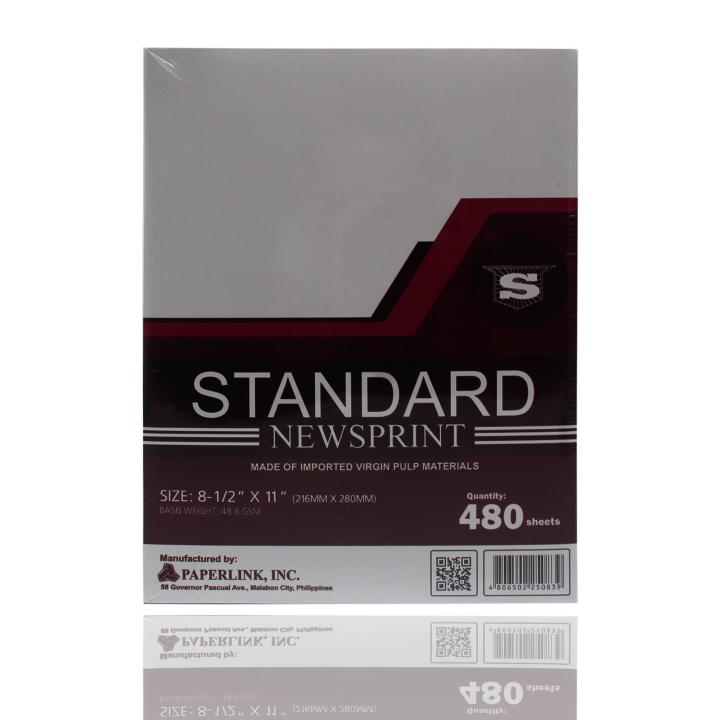 Standard Newsprint 480 sheets (8 1/2" x 11") | Lazada PH