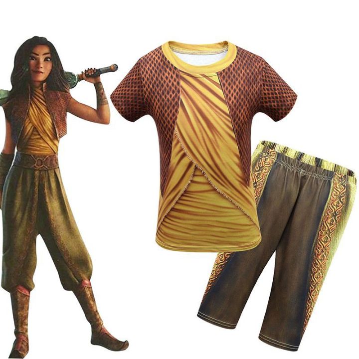 【PRETTYGG】2pcs Cartoon disney Movie Raya and The Last Dragon Cosplay ...