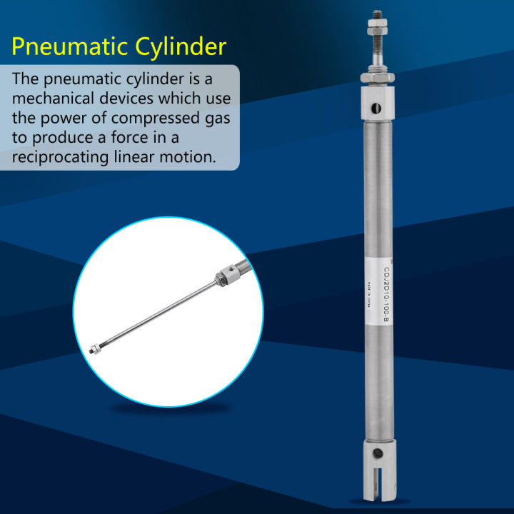10mm Diameter 100mm Stroke Double Acting Stainless Steel Pneumatic Air ...