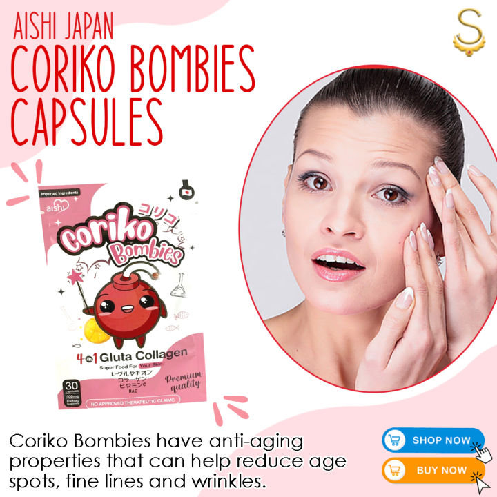 Aishi Coriko Bombies 30 Capsules Japan Formulated Whitening Beauty ...
