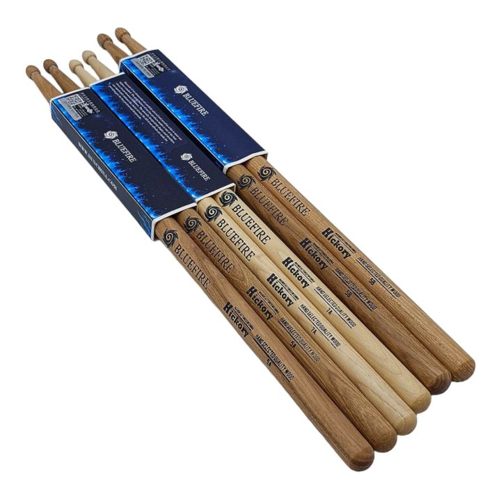 Blue fire Hickory/QUEEN 1 Pair Drumstick COLOR Natural and Black (5B,5A ...