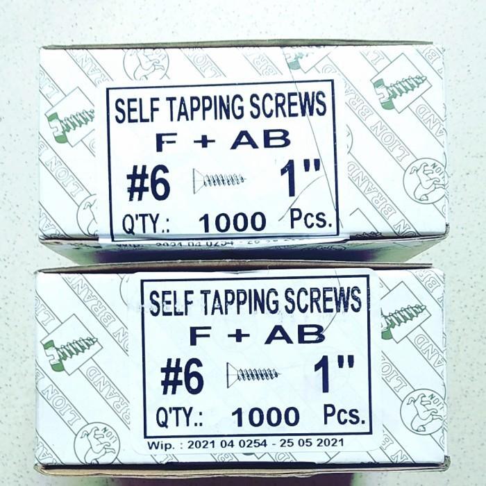 SEKRUP TAPPING KEPALA RATA 6X1=2,5CM /SEKRUP FH 6X1 MOONLION - GUDANG BANGUNAN77 | Lazada Indonesia