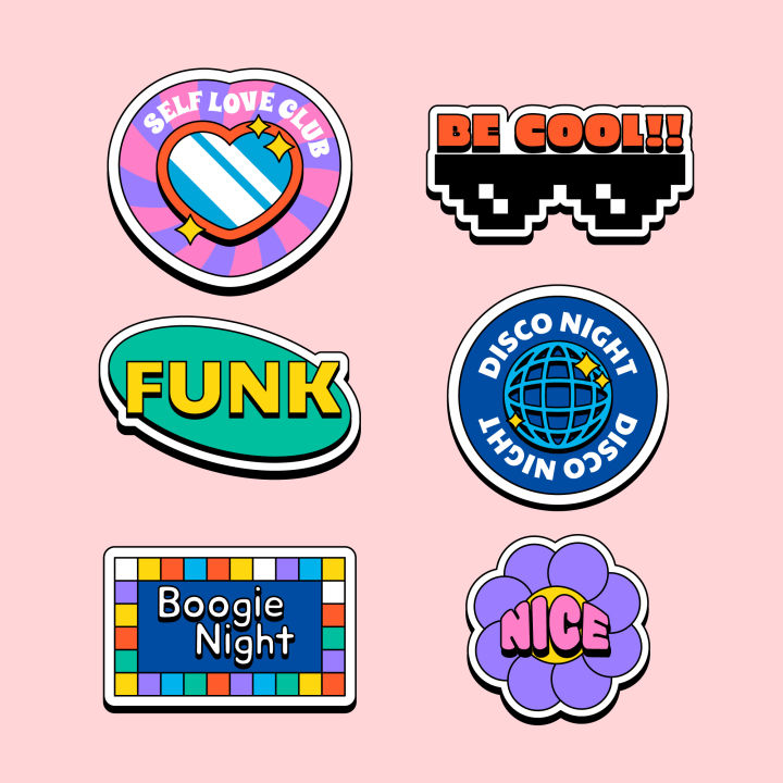 Hand drawn Retro Sticker collection | Lazada PH
