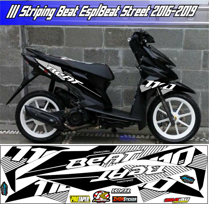 striping varaisi honda beat new esp beat street 2016-2019 sticker model ...