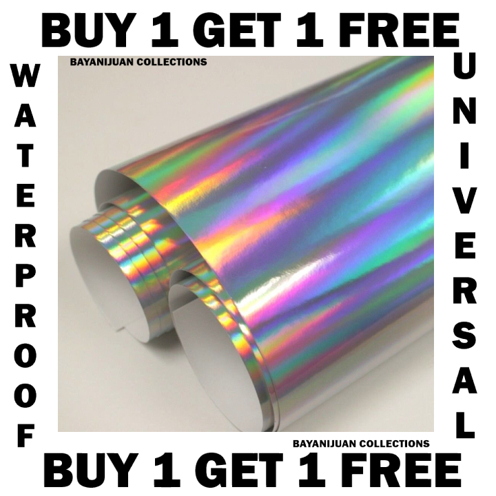 holographic sticker (buy 1 get 1 free) waterproof vinyl wrap decal car ...
