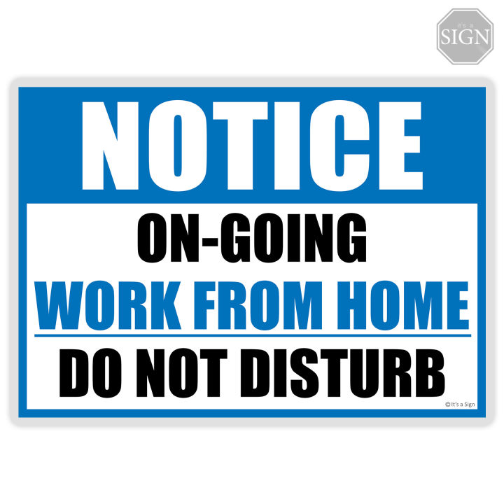 WFH Work From Home Do Not Distrub - Laminated Signage - A4 Size | Lazada PH