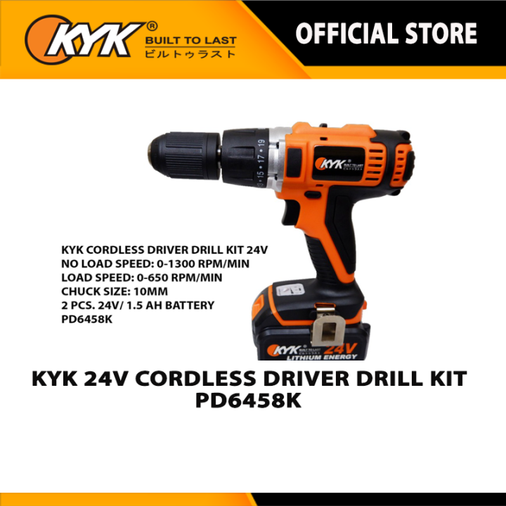 KYK 20V CORDLESS DRIVER DRILL KIT (AUTHENTIC) PD6458K | Lazada PH
