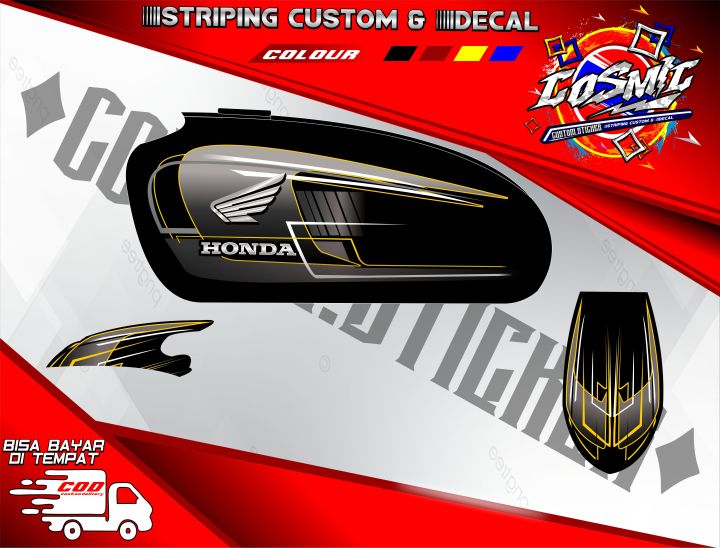 STICKER CB 100 / CB GLATIK TRIPING DECAL MOTOR CUSTOM MURAH 11 | Lazada ...