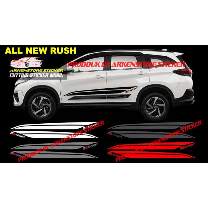 cutting sticker list body samping mobil all new rush gr sport sticker stiker all new rush gr ...