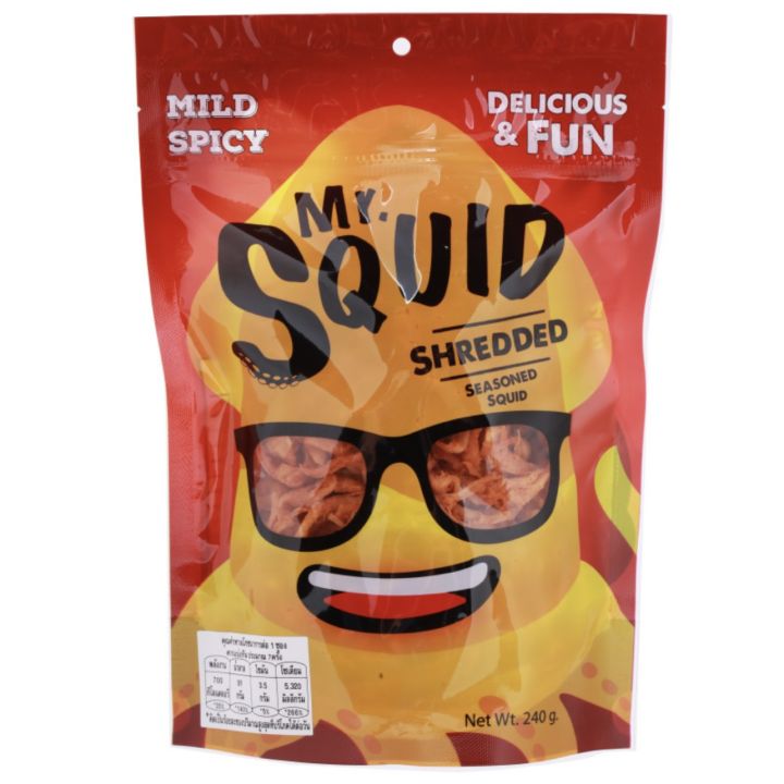 Mr.Squid มิสเตอร์สควิส ปลาหมึกอบแห้ง ปลาหมึกเส้น ปลาหมึกอบแห้งปรุงรส 240 ก. | Lazada.co.th