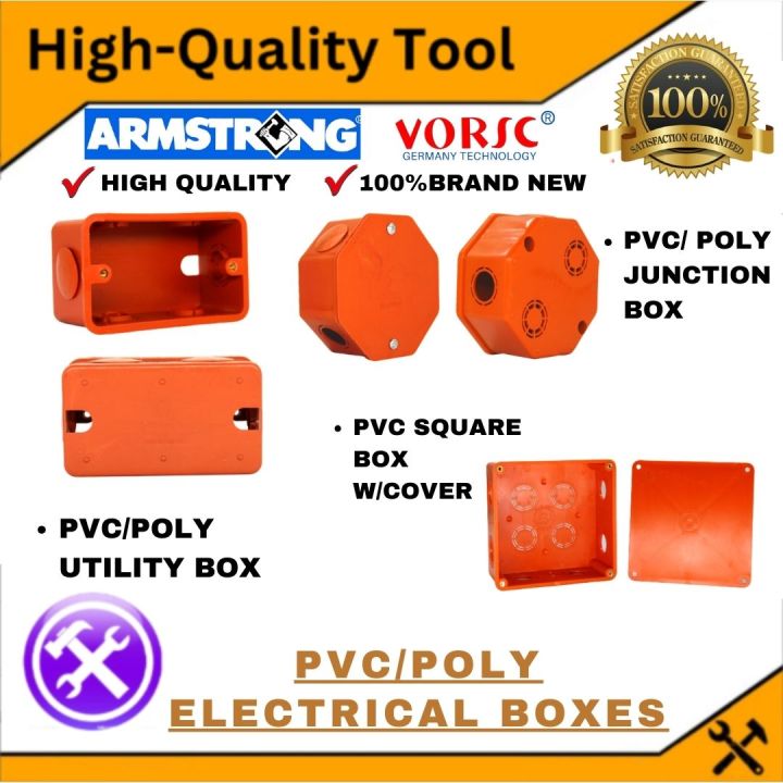 PVC / POLY ELECTRICAL BOXES (UTILITY / JUNCTION / SQUARE BOX W/ COVER ...