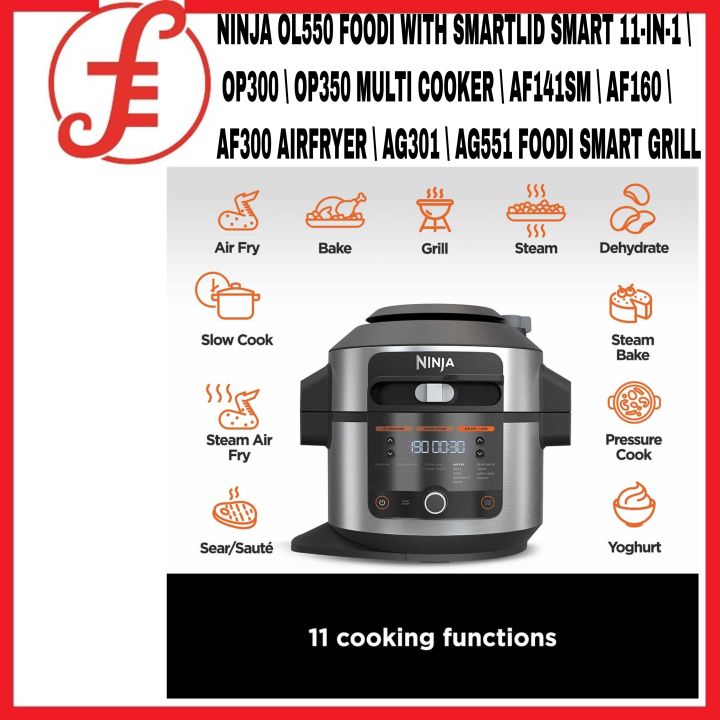 NINJA OL550 FOODI WITH SMARTLID SMART 11-IN-1 \ OP300 \ OP350 MULTI ...