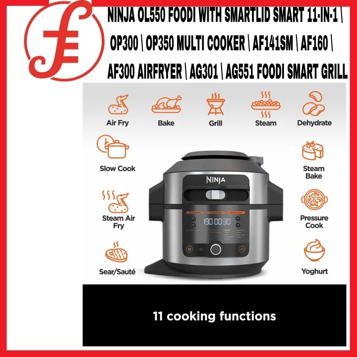 NINJA OL550 FOODI WITH SMARTLID SMART 11-IN-1 \ OP300 \ OP350 MULTI ...