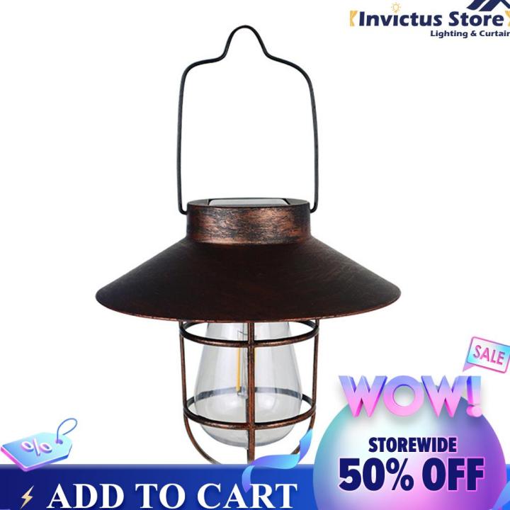 Retro Solar Tent Camping Lantern Waterproof Garden Balcony Chandelier ...