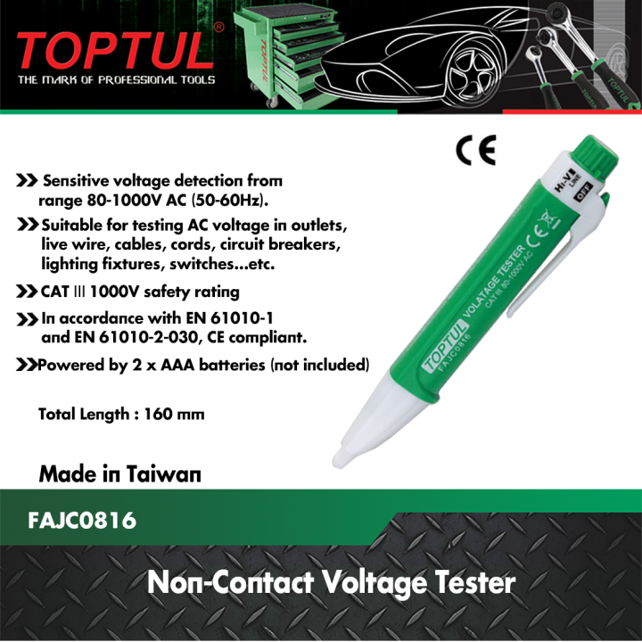 Toptul Non-Contact Voltage Tester-FAJC0816 | Lazada PH