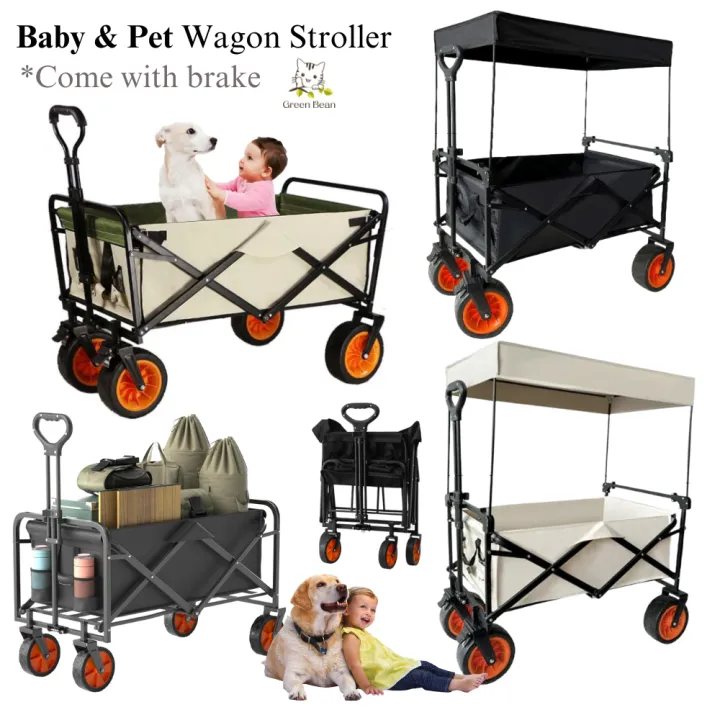 [SG SELLER] Pet Wagon Trolley Pets Travel Wagons Foldable Wagon Stroller Pets Wagon Cart Trolley ...