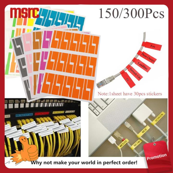 MSRC 150/300pcs Useful Wire Waterproof Network Stickers Cable Labels ...